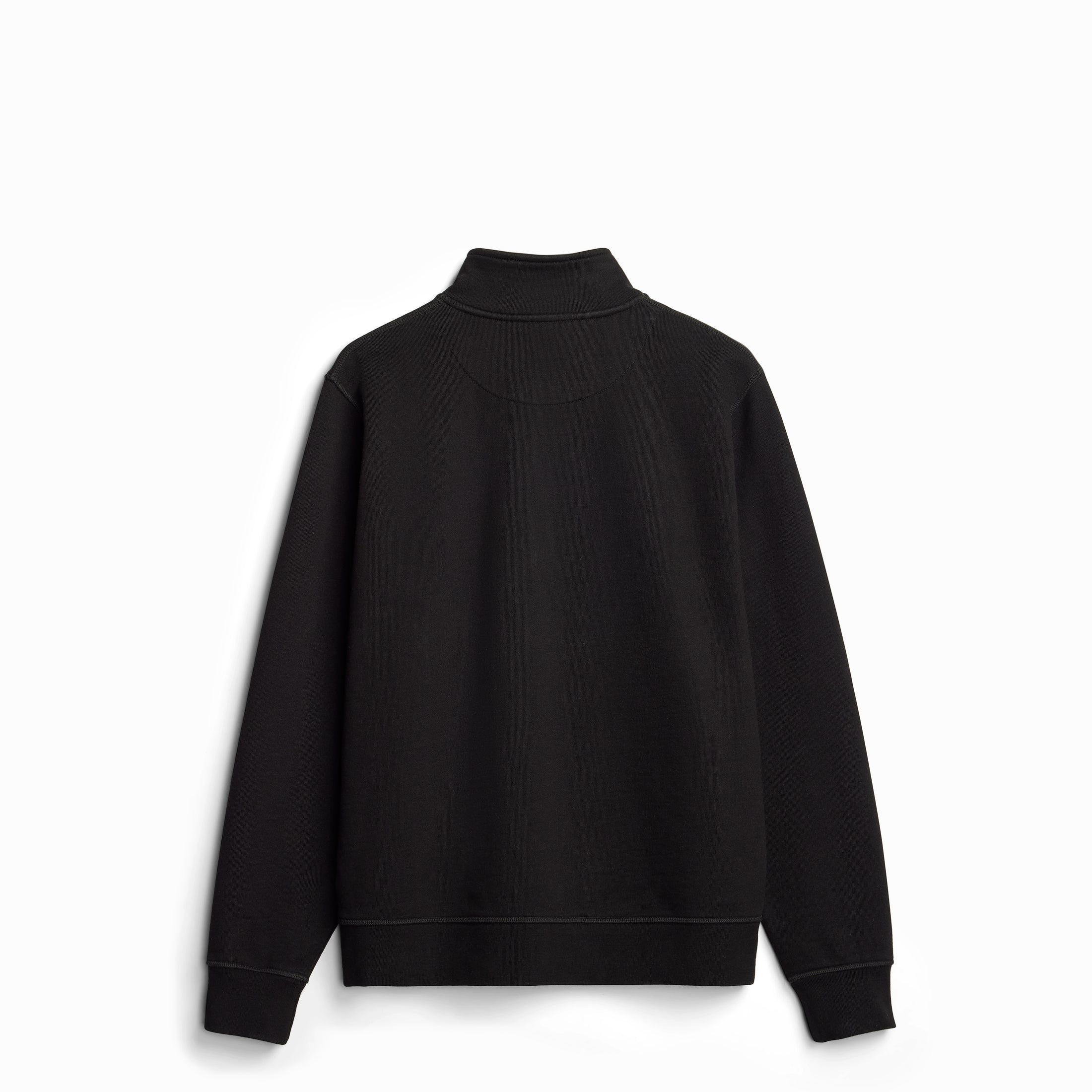 Black Ultra Heavyweight Organic French Terry Quarter Zip