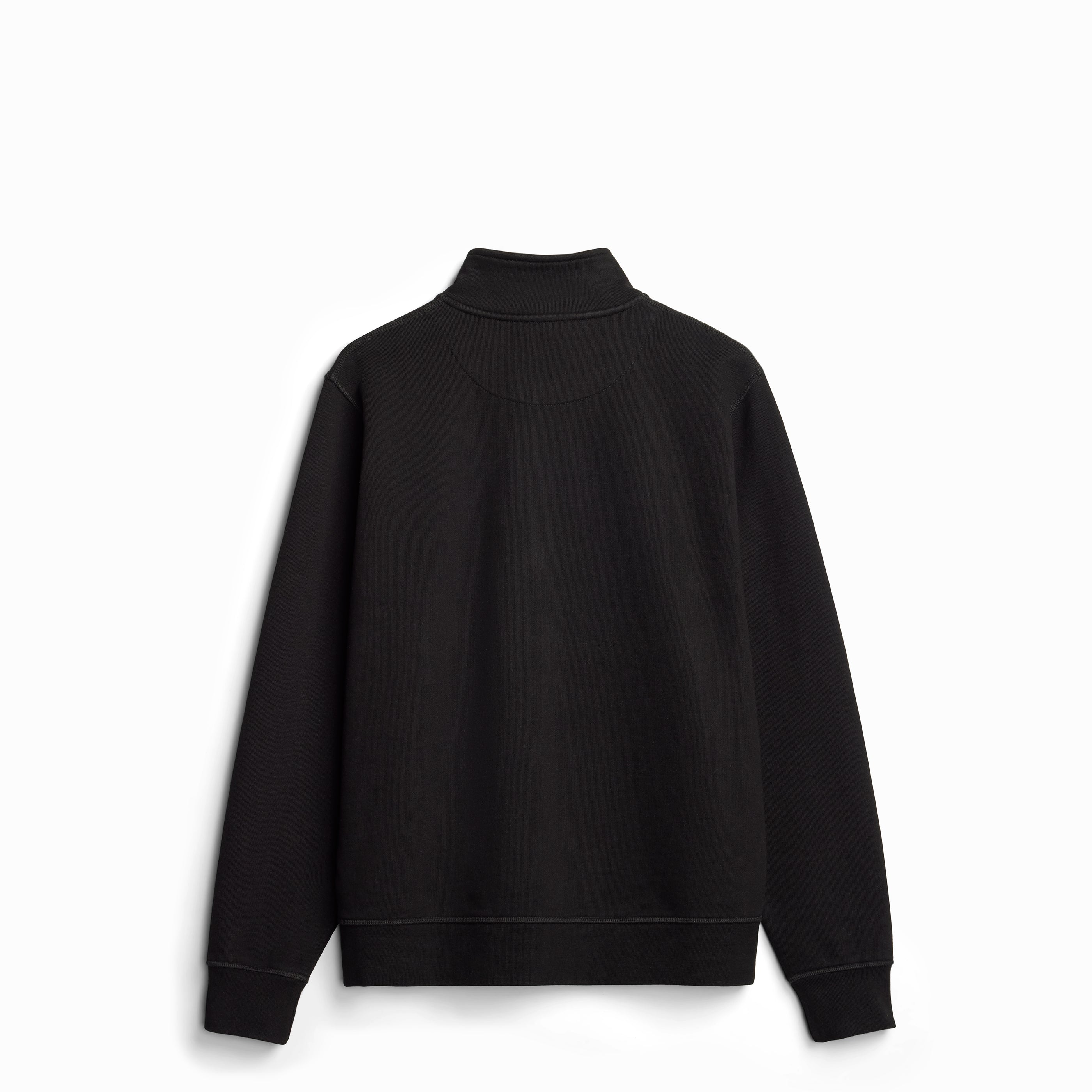 Black Ultra Heavyweight Organic French Terry Quarter Zip