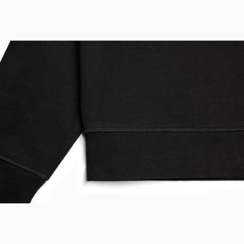 Black Ultra Heavyweight Organic French Terry Quarter Zip
